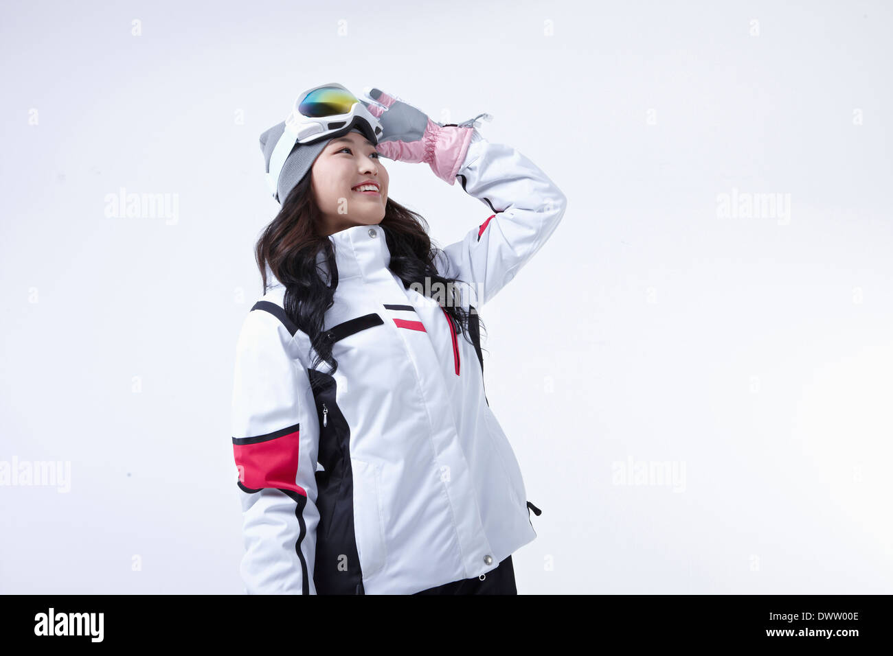 Woman wearing skiing gear hi-res stock photography and images - Alamy
