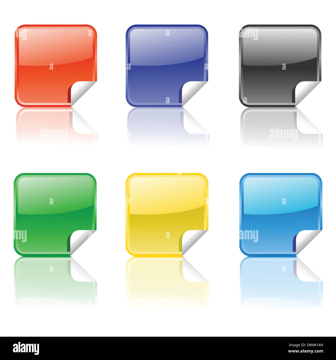 set of colorful stickers for your design Stock Photo - Alamy