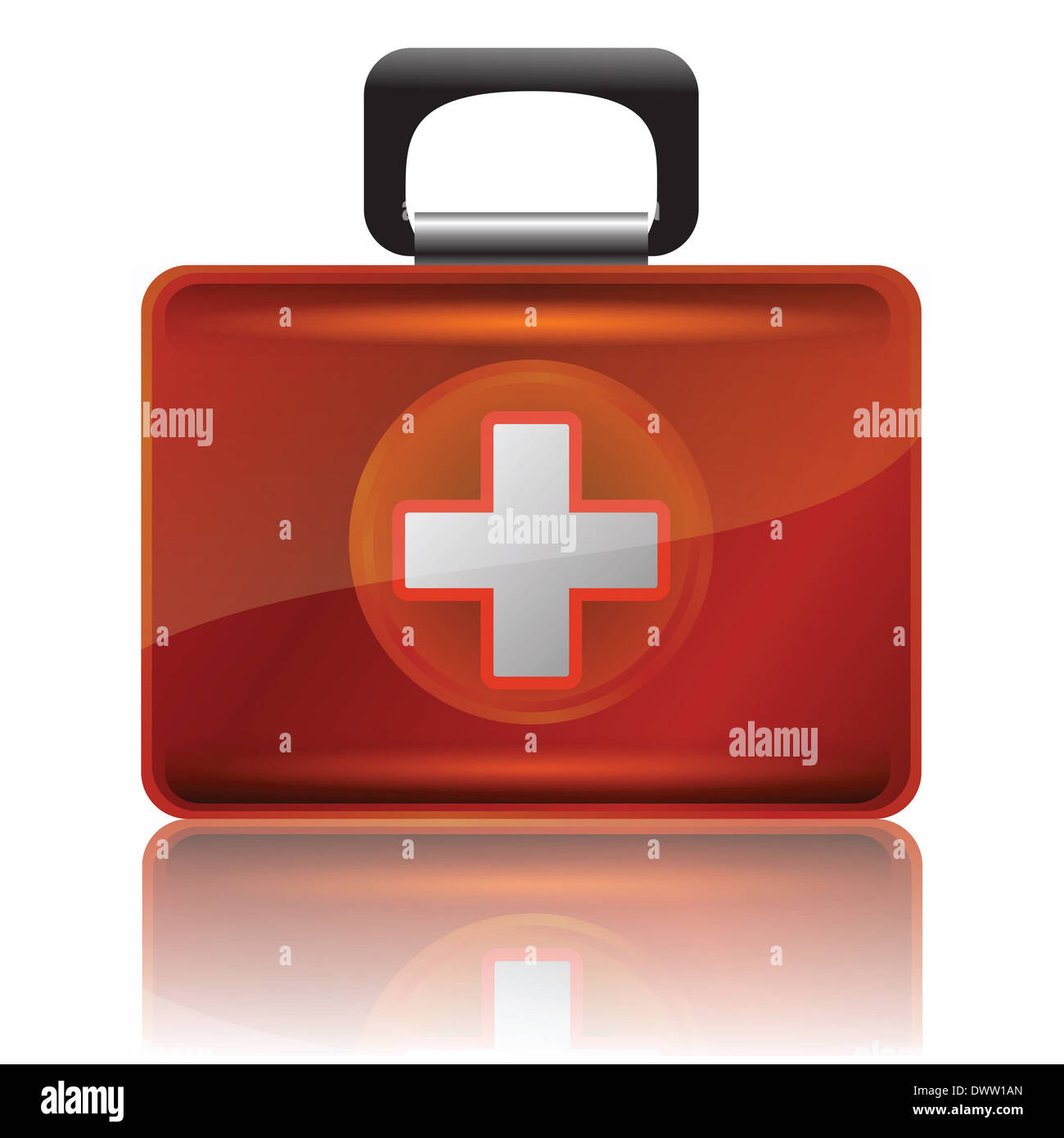 colorful illustration with red first aid case for your design Stock ...