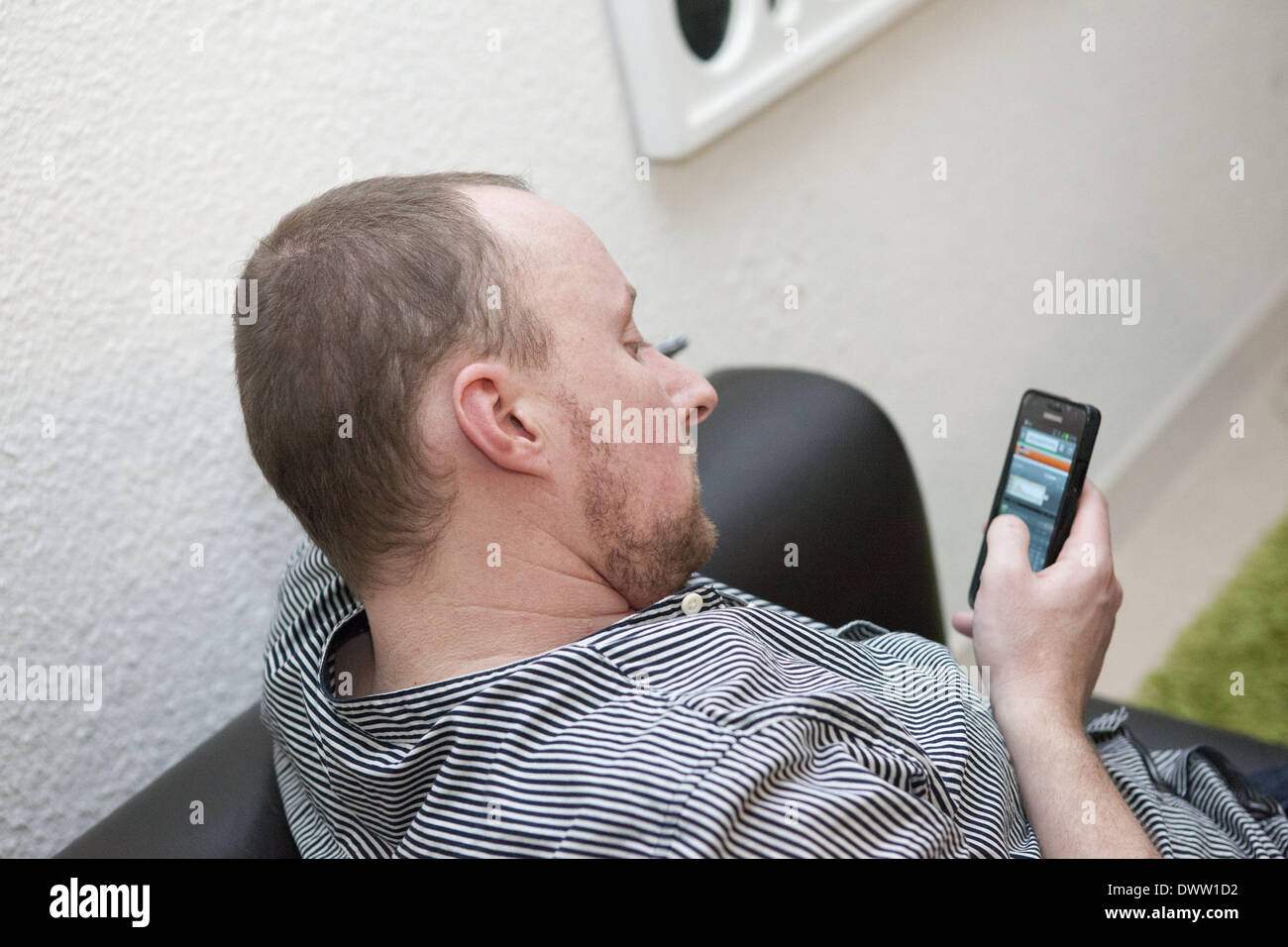 Mobile phone man Stock Photo - Alamy