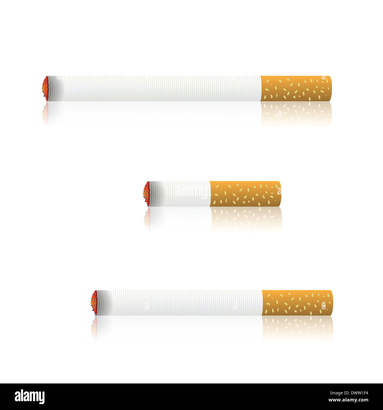 colorful illustration with burning cigarettes for your design Stock ...