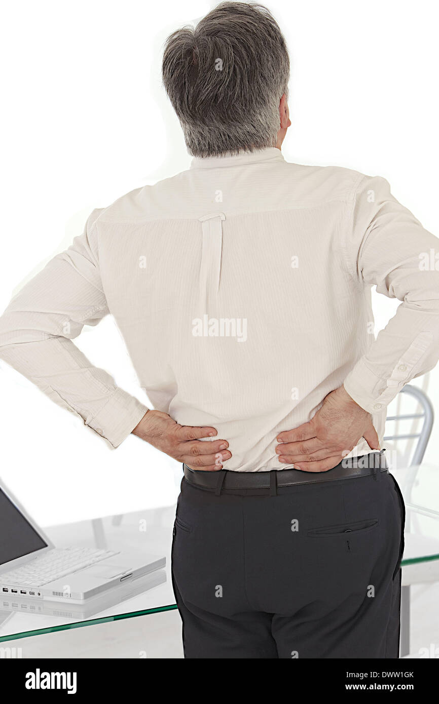 Back pain man Stock Photo - Alamy