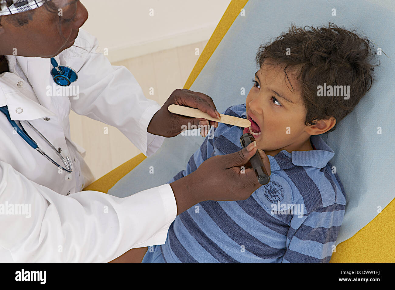Nose And Throat Examination Pediatrics High Resolution Stock ...