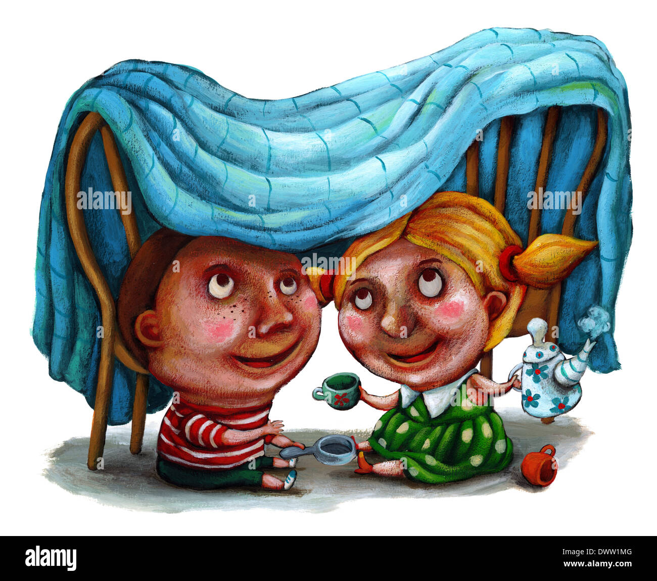 Tea party people Cut Out Stock Images & Pictures - Alamy