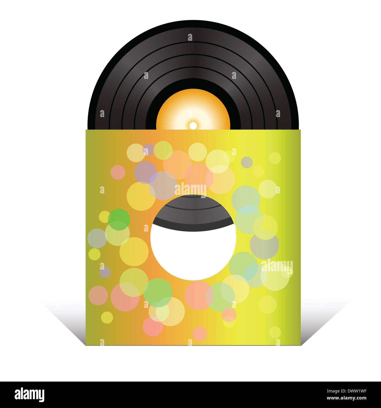 colorful illustration with vinyl record for your design Stock Photo - Alamy