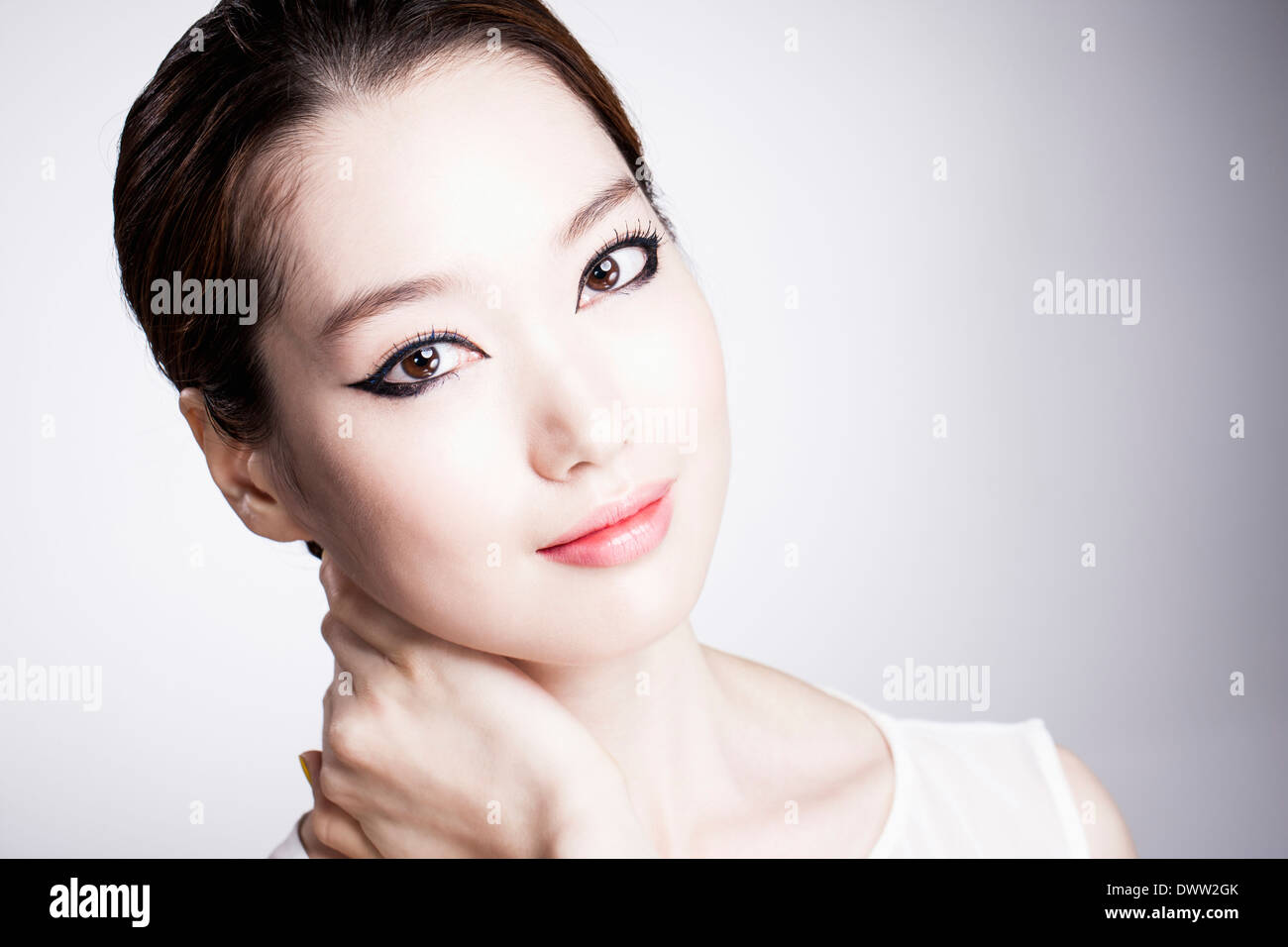 Tilt up shot asian female hi-res stock photography and images - Alamy