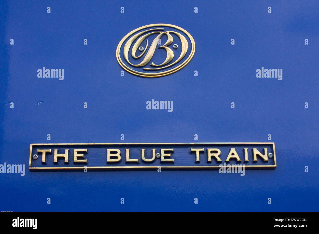 The distinctive Blue Train logo Stock Photo - Alamy