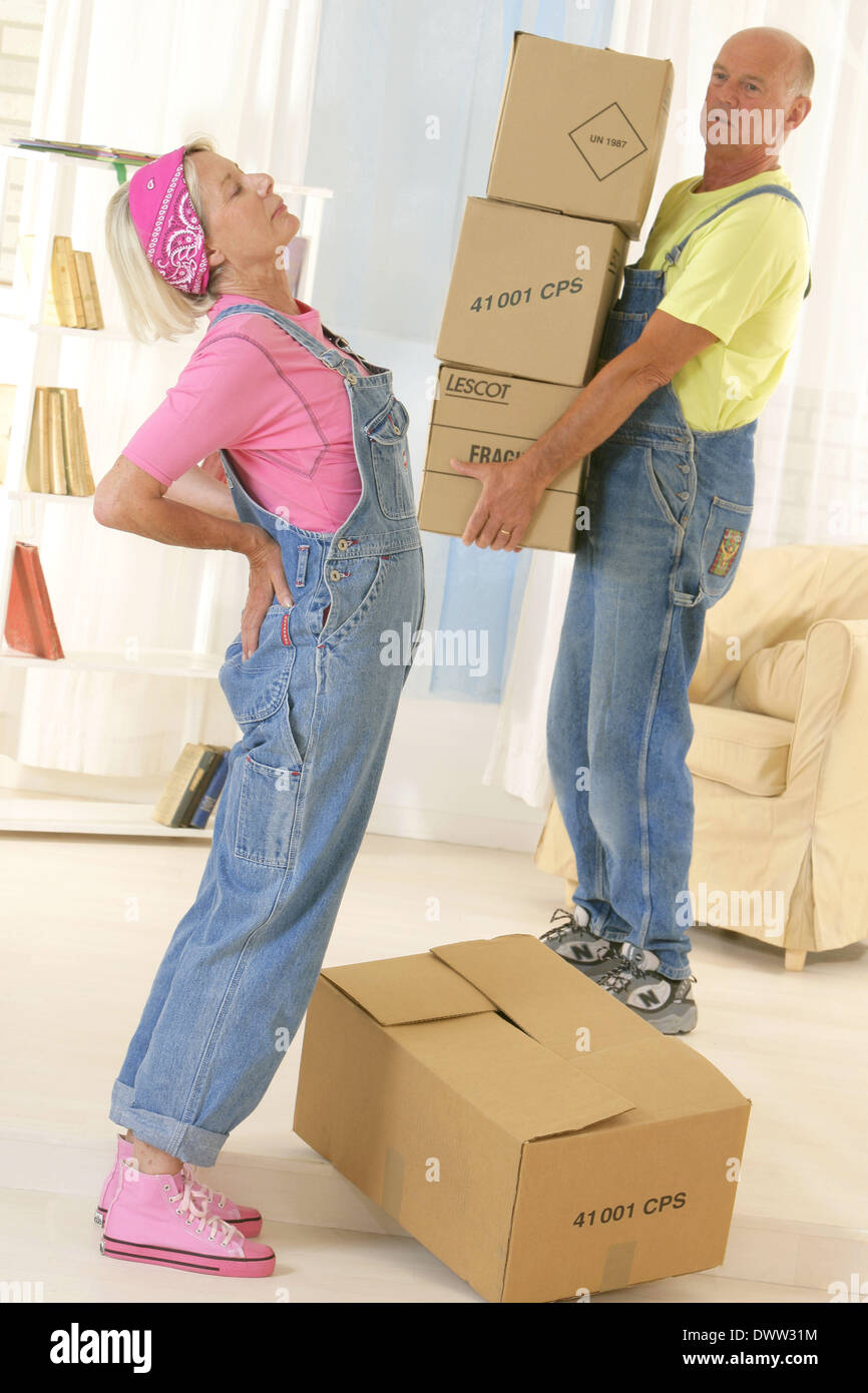Couple fitting interior Stock Photo - Alamy