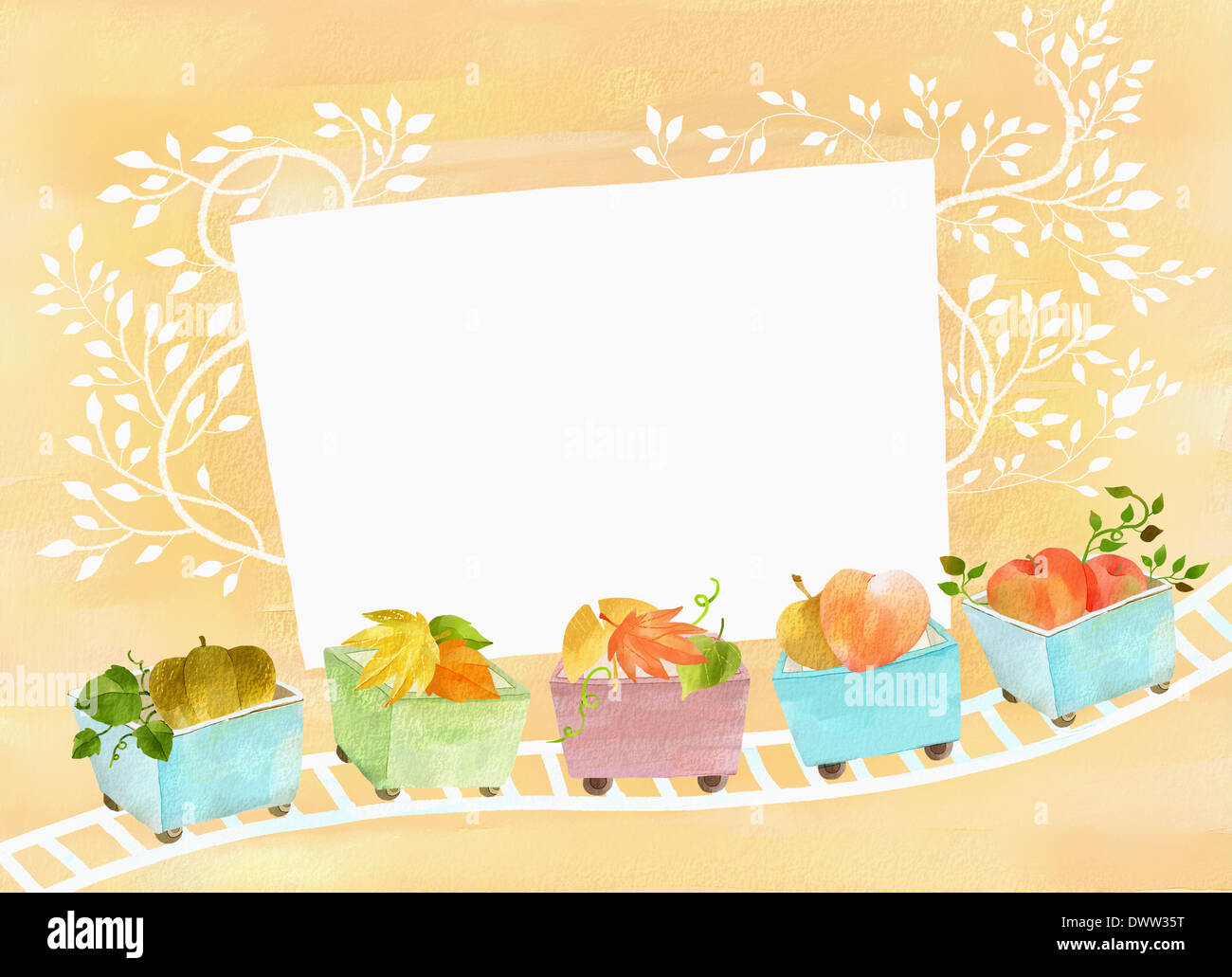 train carts full of fruits and vegetables Stock Photo - Alamy