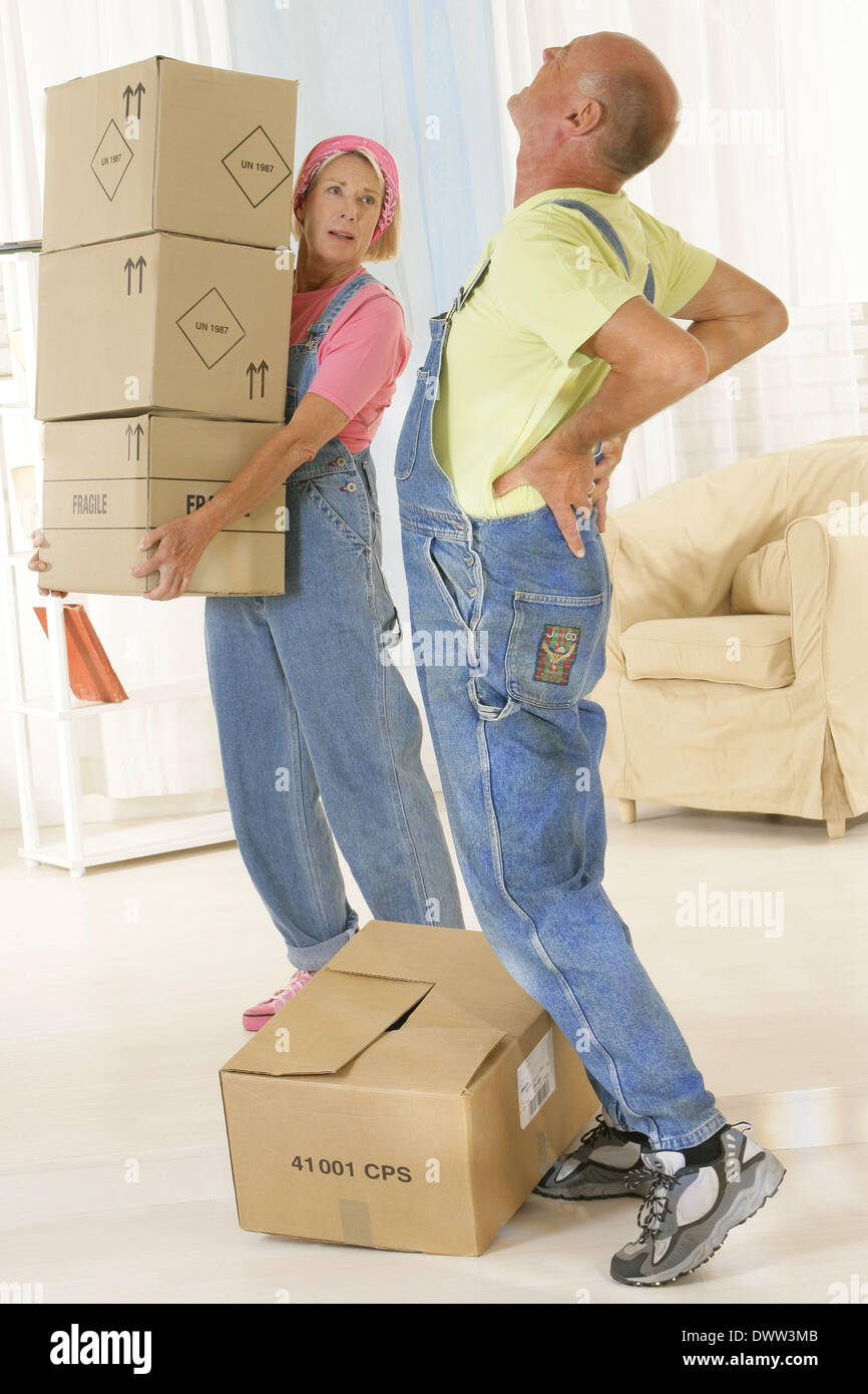 Couple fitting interior Stock Photo - Alamy