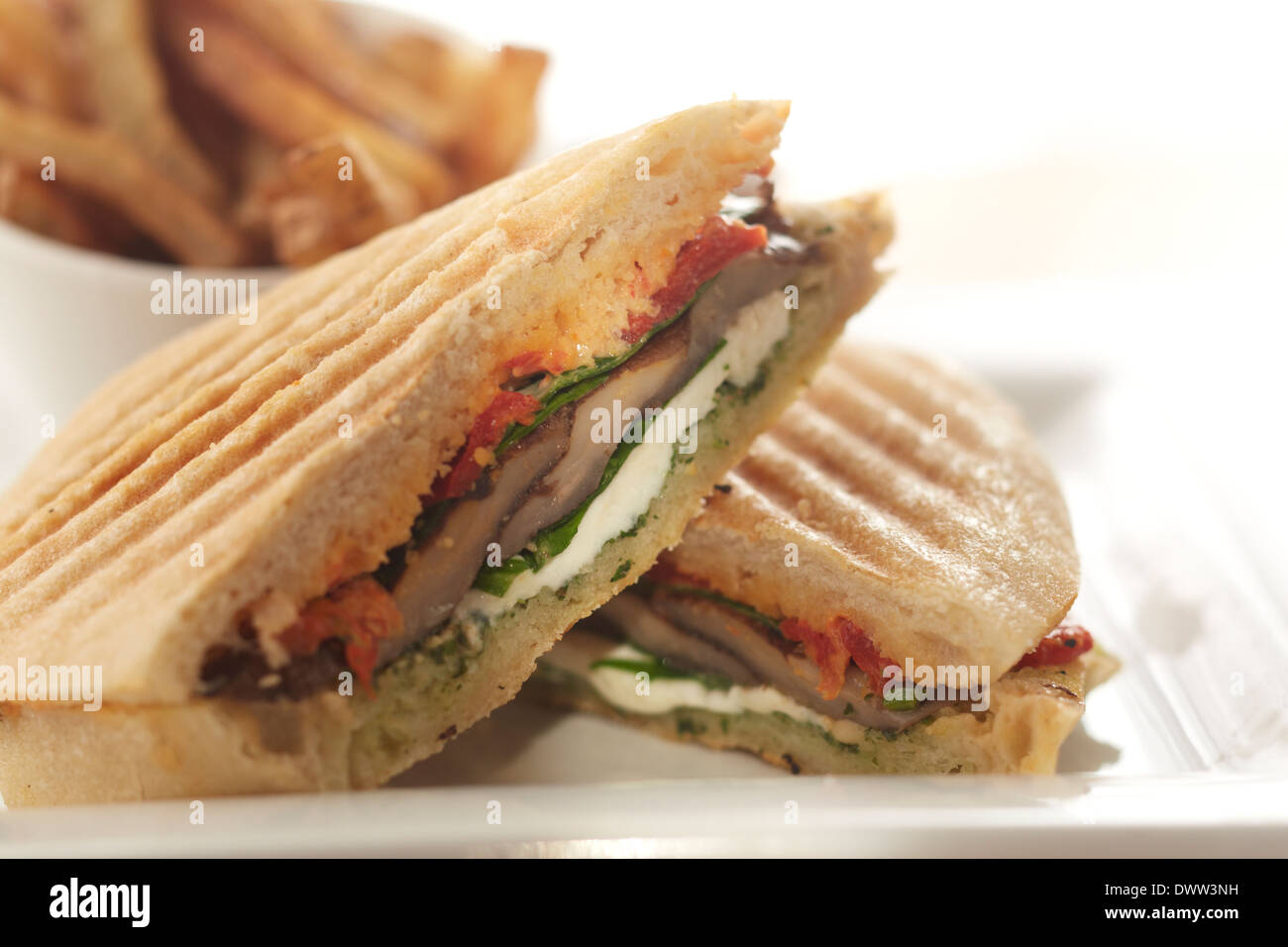 Roasted Portobello Panini $13 pesto, maplebrook farm mozzarella, baby ...