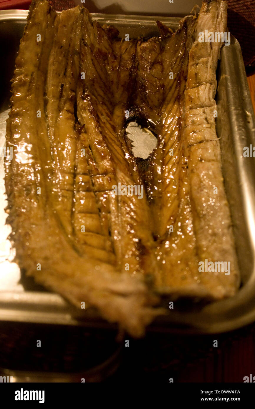 Flame grilled ('braai'ed) snoek is a traditional South African method ...