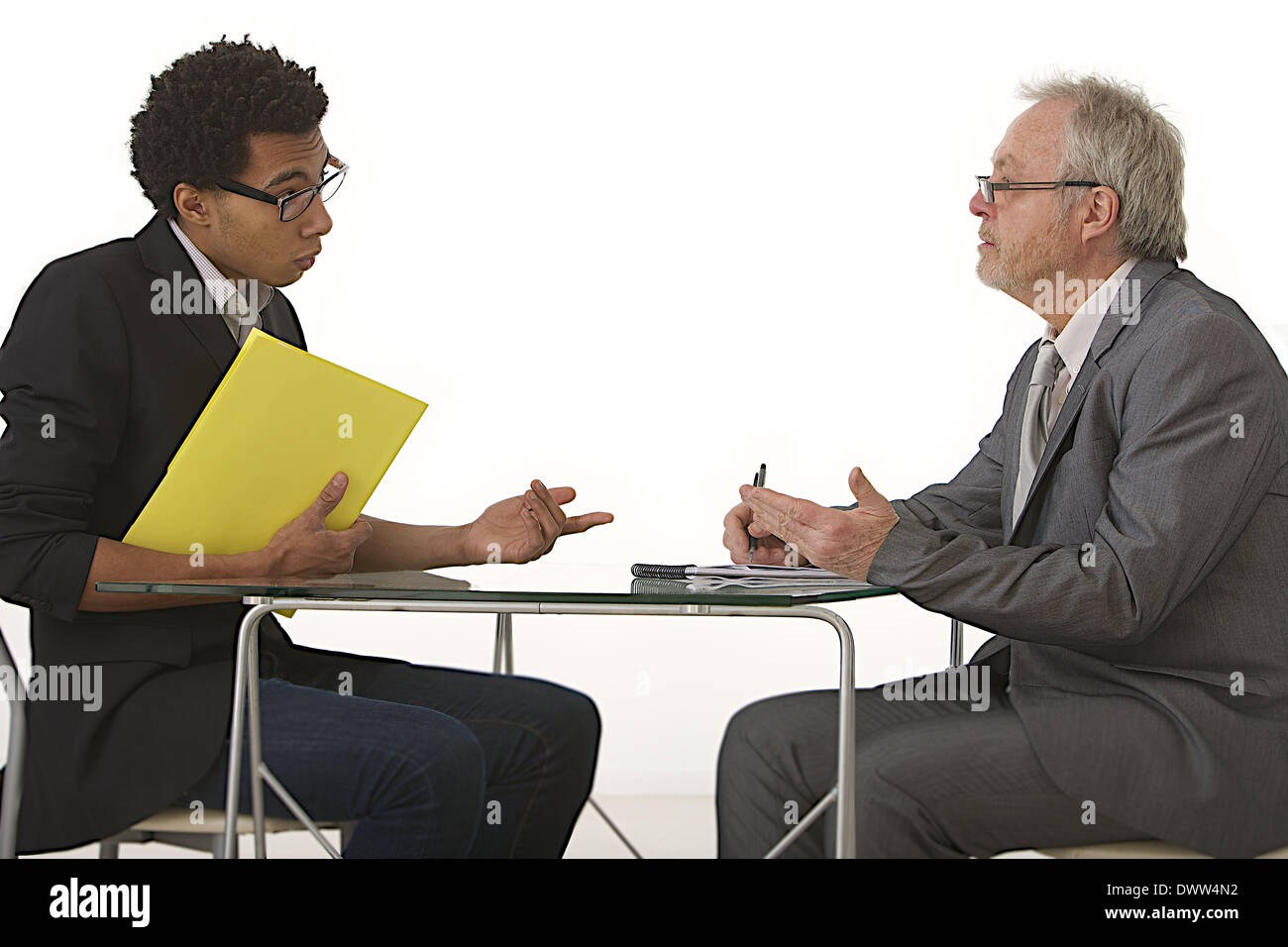 Interview two people teen hi-res stock photography and images - Alamy
