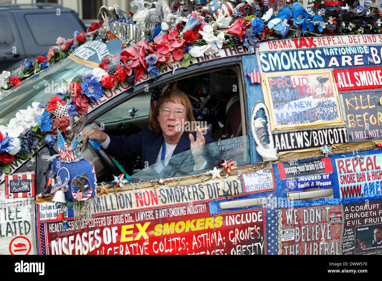 Lynda Farley of Edmonton, Kentucky pictured with her "Freedom Van" at ...