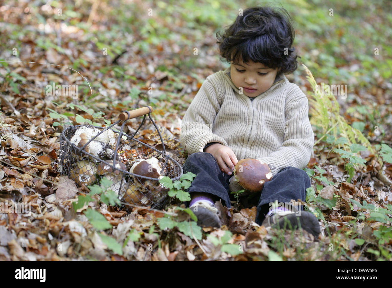 Outdoor forest child Stock Photo - Alamy