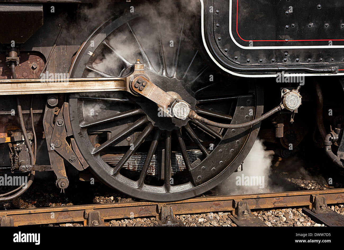 Detail of a Steam Train engine at Sheringham in Norfolk, England Stock ...