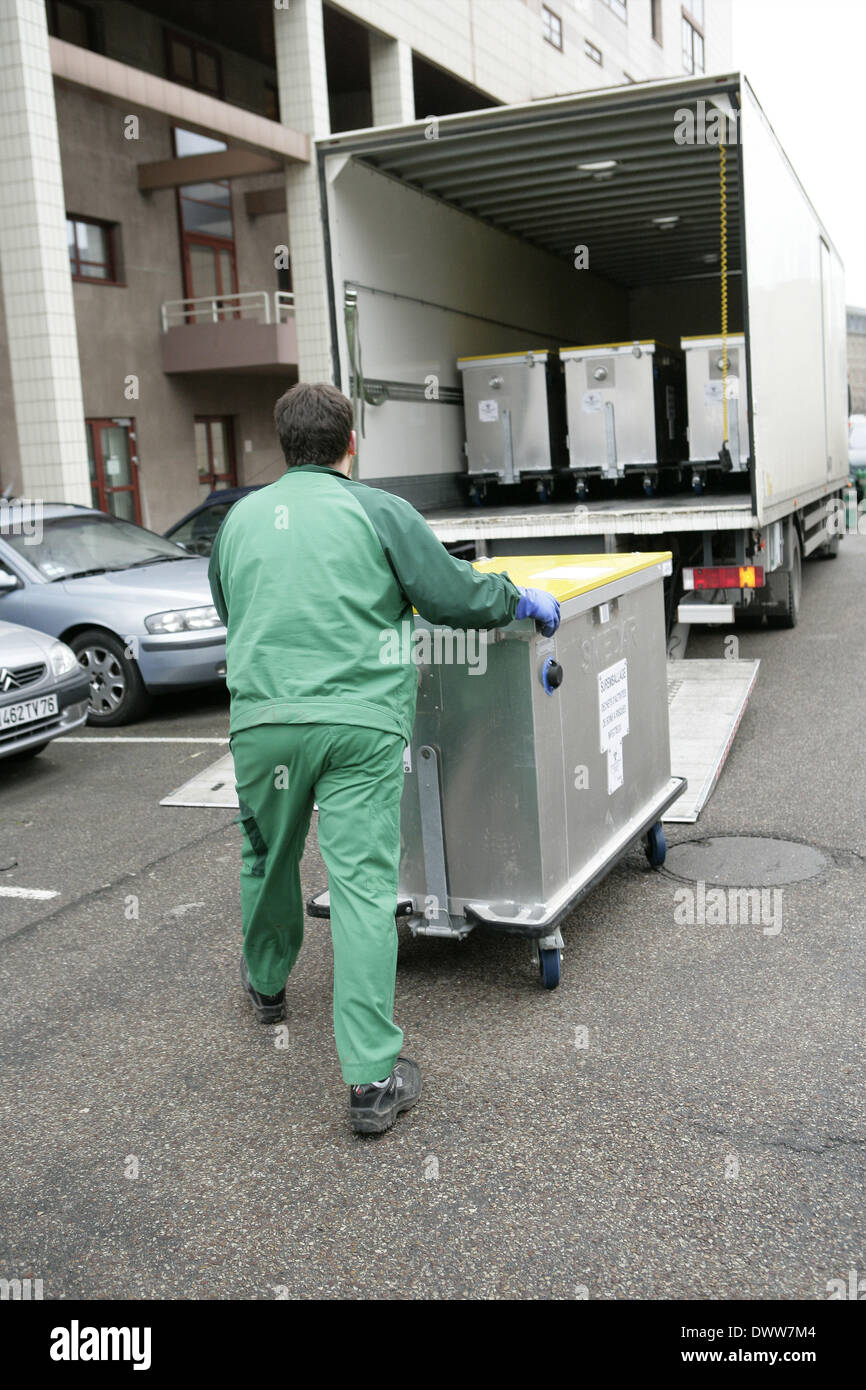 Waste collection hospital Stock Photo - Alamy