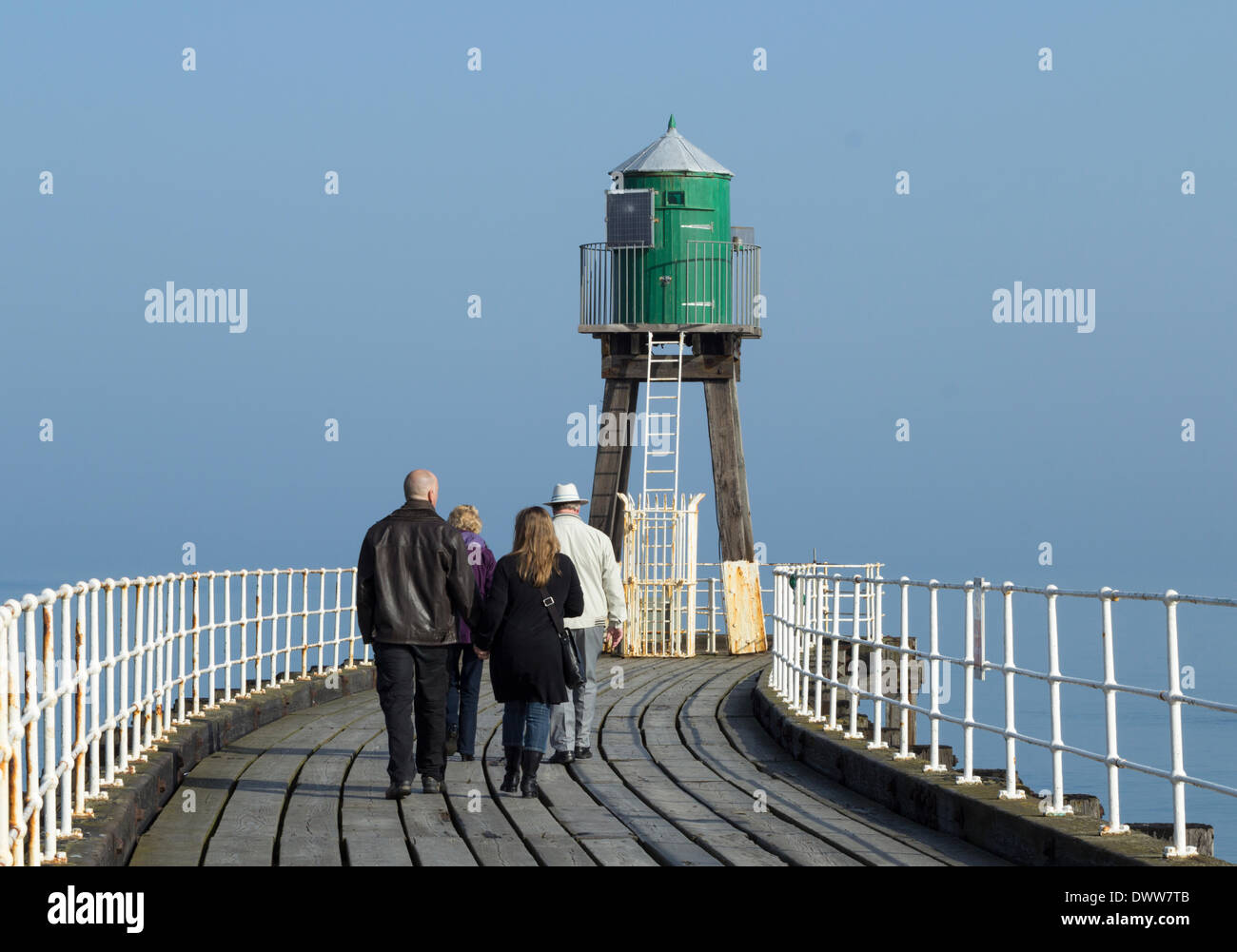 Whitby pier, Whitby, North Yorkshire, England. UK Stock Photo - Alamy