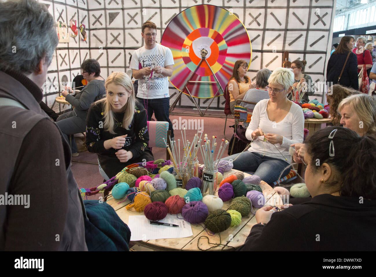London, UK. 13 March 2014. The Spring Knitting & Stitching Show opens ...