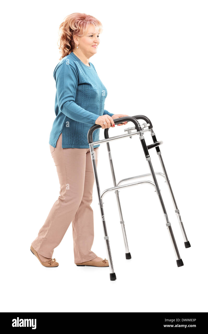 60s woman walking hi-res stock photography and images - Alamy