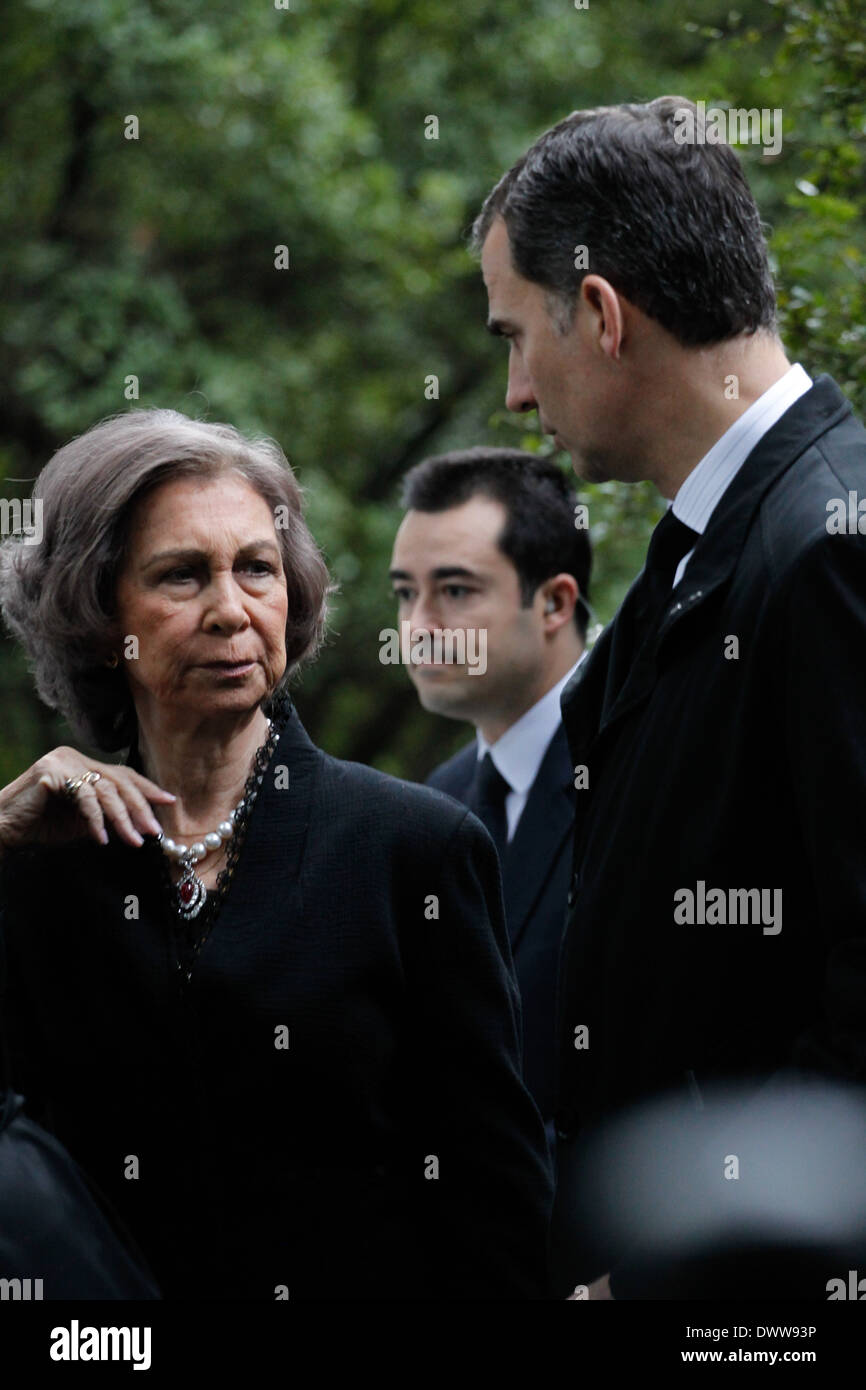 Prince FELIPE of Spain with his mother Queen SOFIA. On the occasion of ...