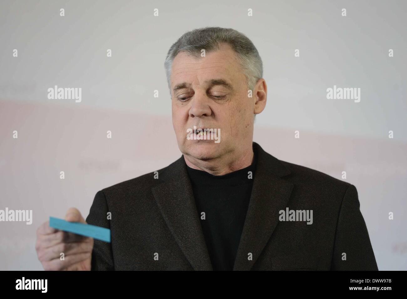 Simferopol, Ukraine's Autonomous Republic of Crimea. 13th Mar, 2014. Mikhail Malyshev, the ...