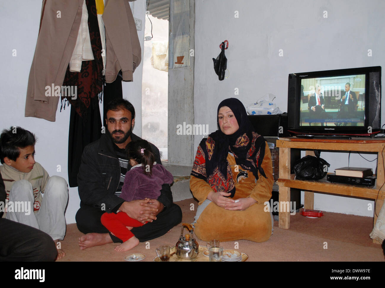 Some of Syrian refugees accommodate residents in their gardens in ...