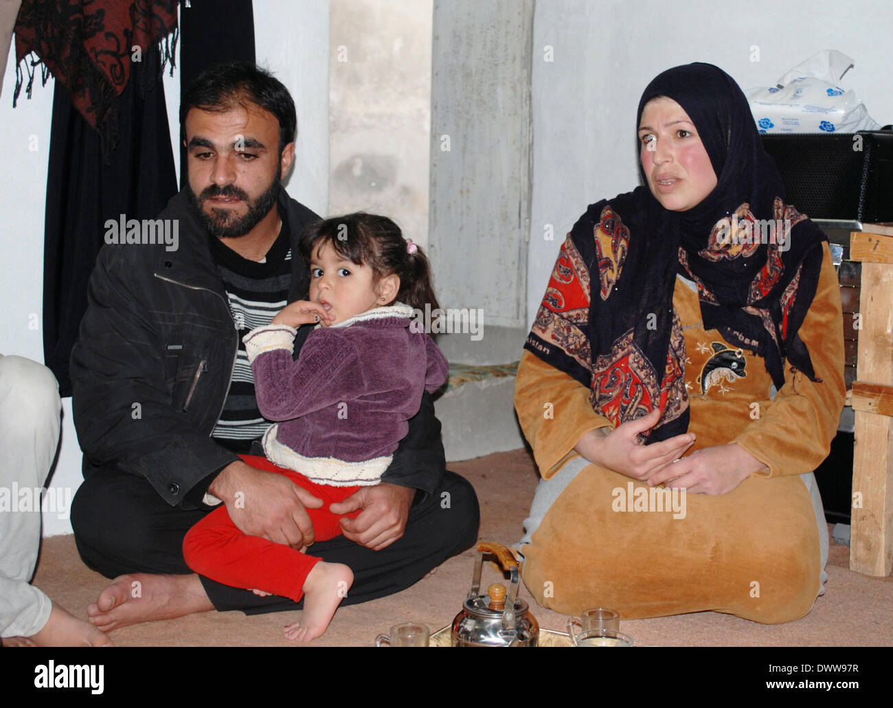 Some of Syrian refugees accommodate residents in their gardens in ...