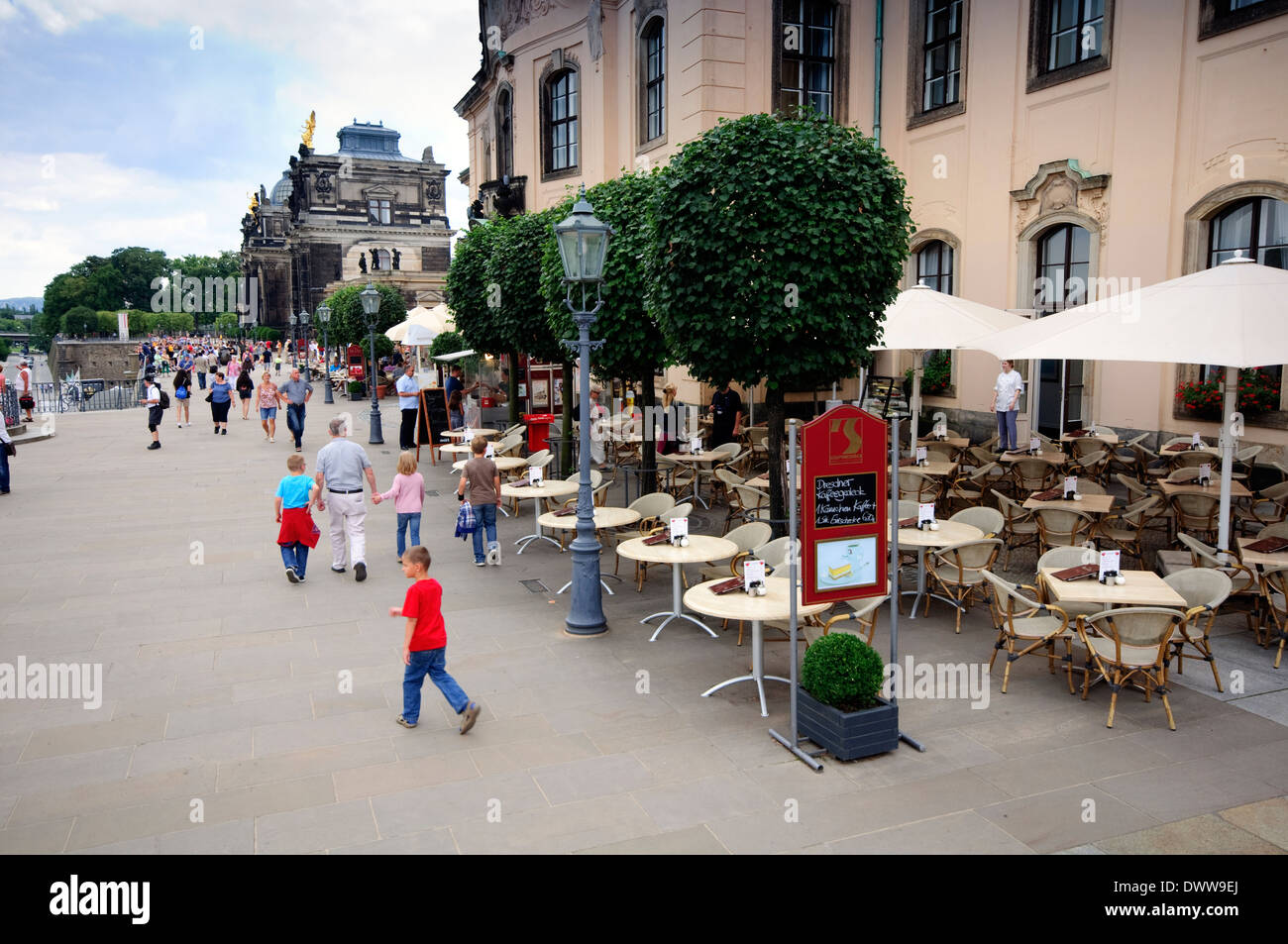 Germany, Saxony, Dresden, Bruehls Terrace, Restaurant Stock Photo - Alamy