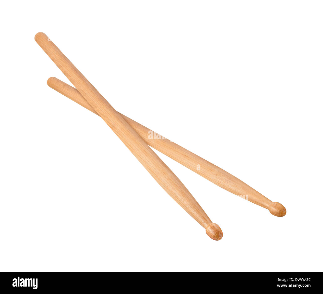 Two Wooden Drumsticks isolated on white Stock Photo - Alamy