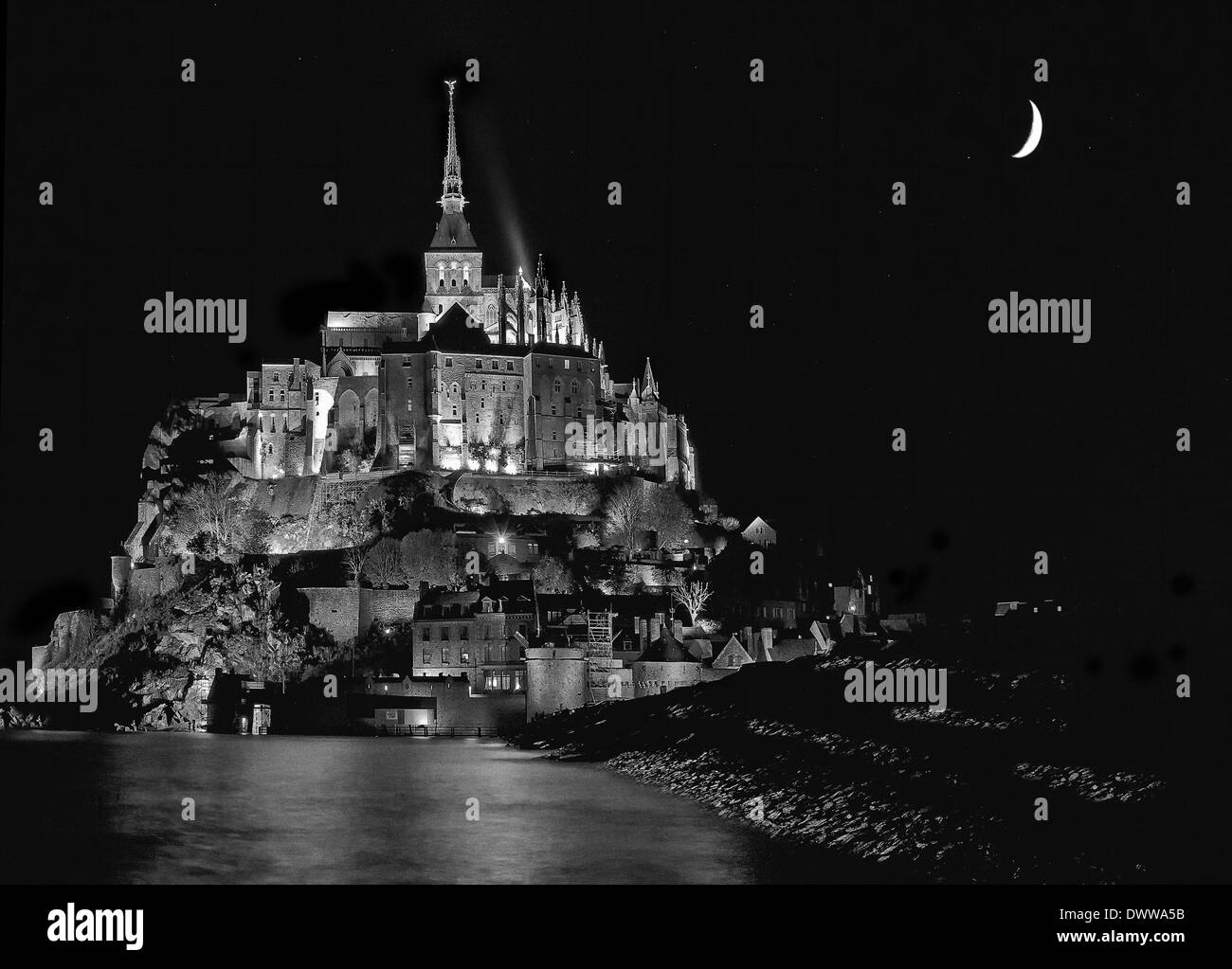Medieval Castle Night Moon High Resolution Stock Photography and Images ...