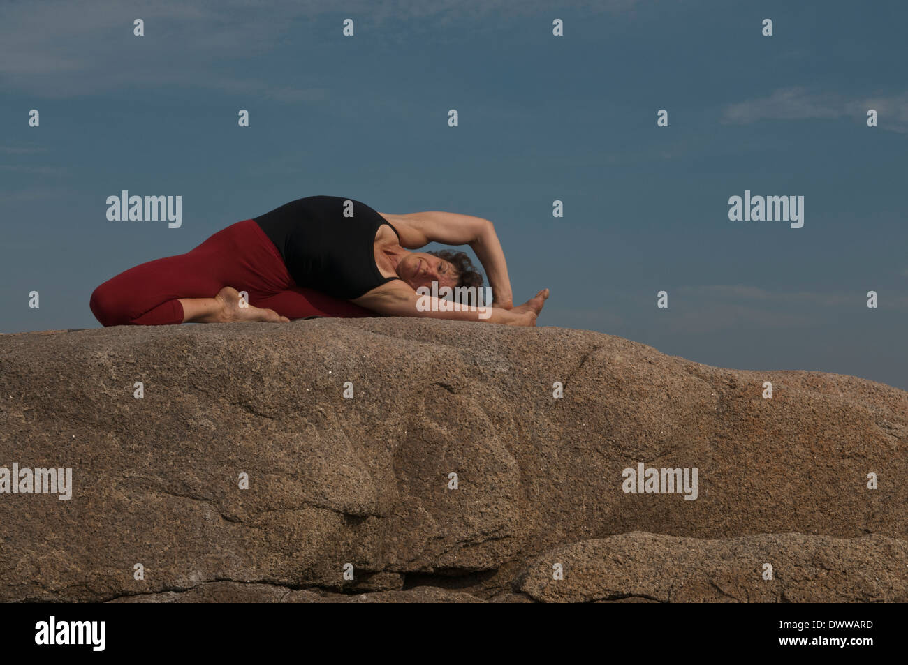 Iyengar Yoga Instructor Demonstrates Parivritta Janu Sirsasasa (Twist ...