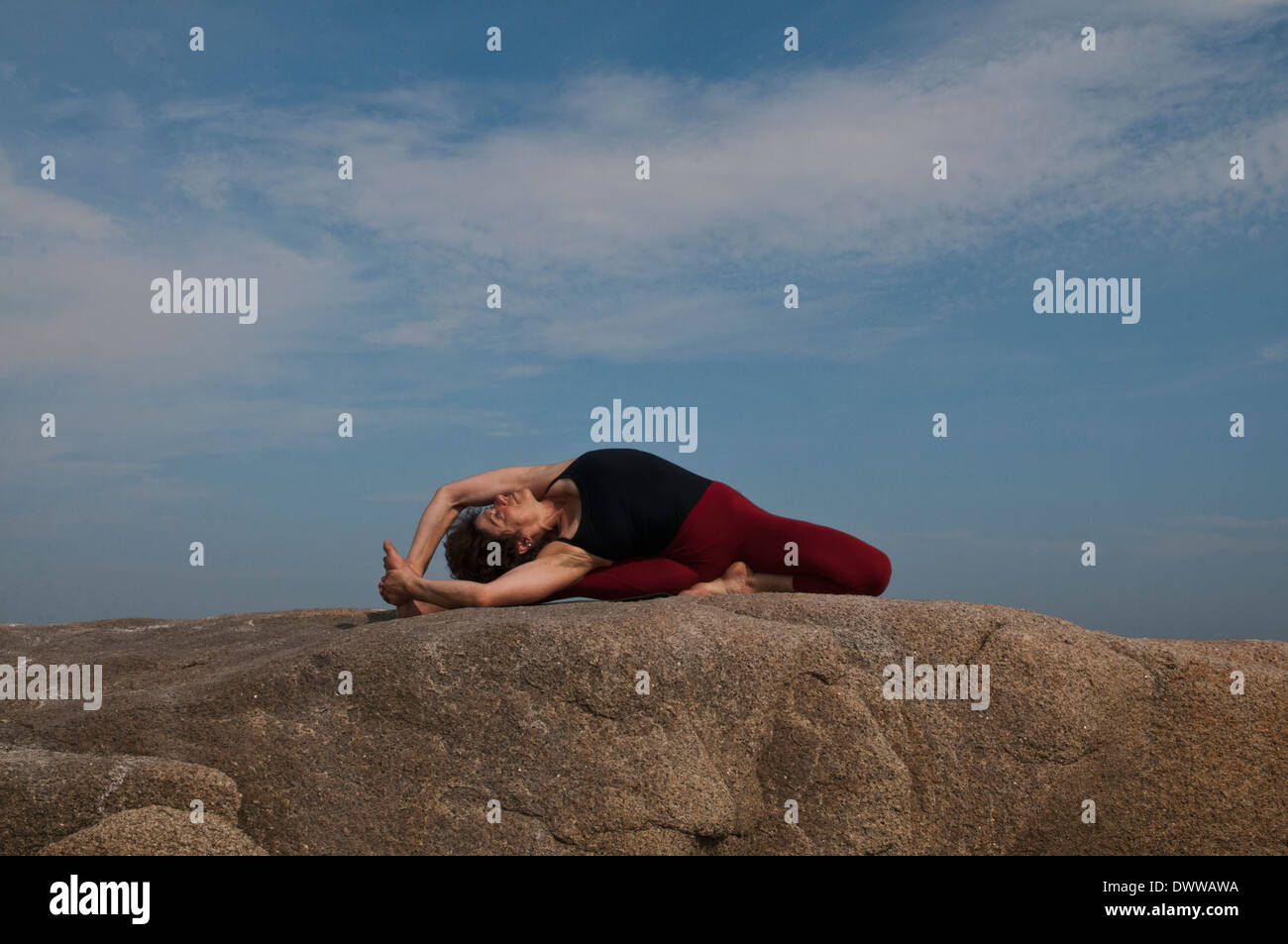 Iyengar ® Yoga Instructor Demonstrates Parivritta Janu Sirsasasa (Twist ...