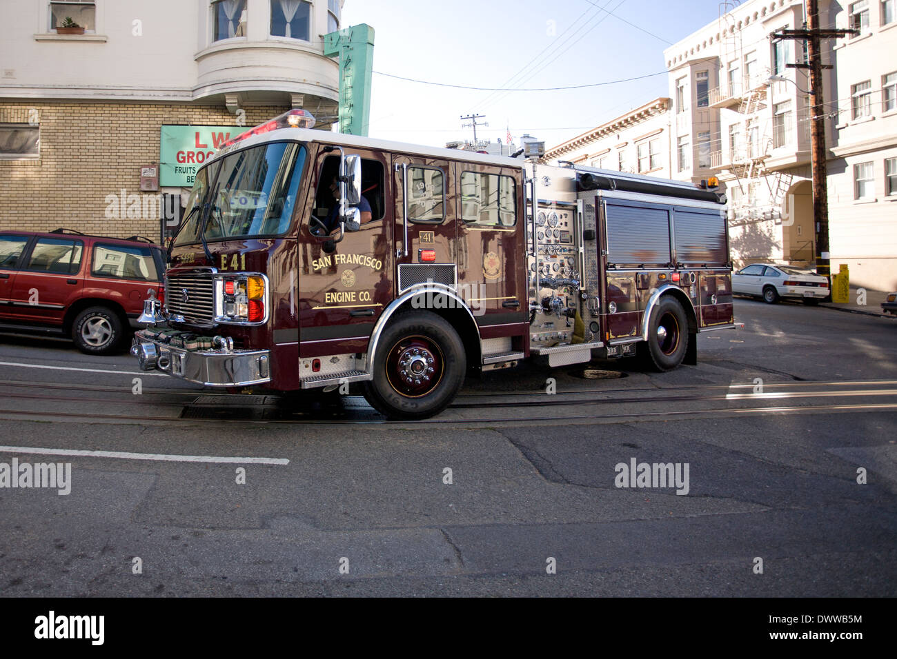 Fire Engine, San Francisco, California, USA Stock Photo - Alamy