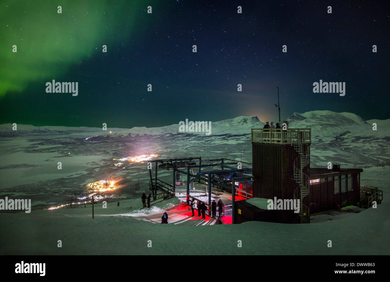 Aurora borealis or northern lights at the abisko sky station hi-res ...
