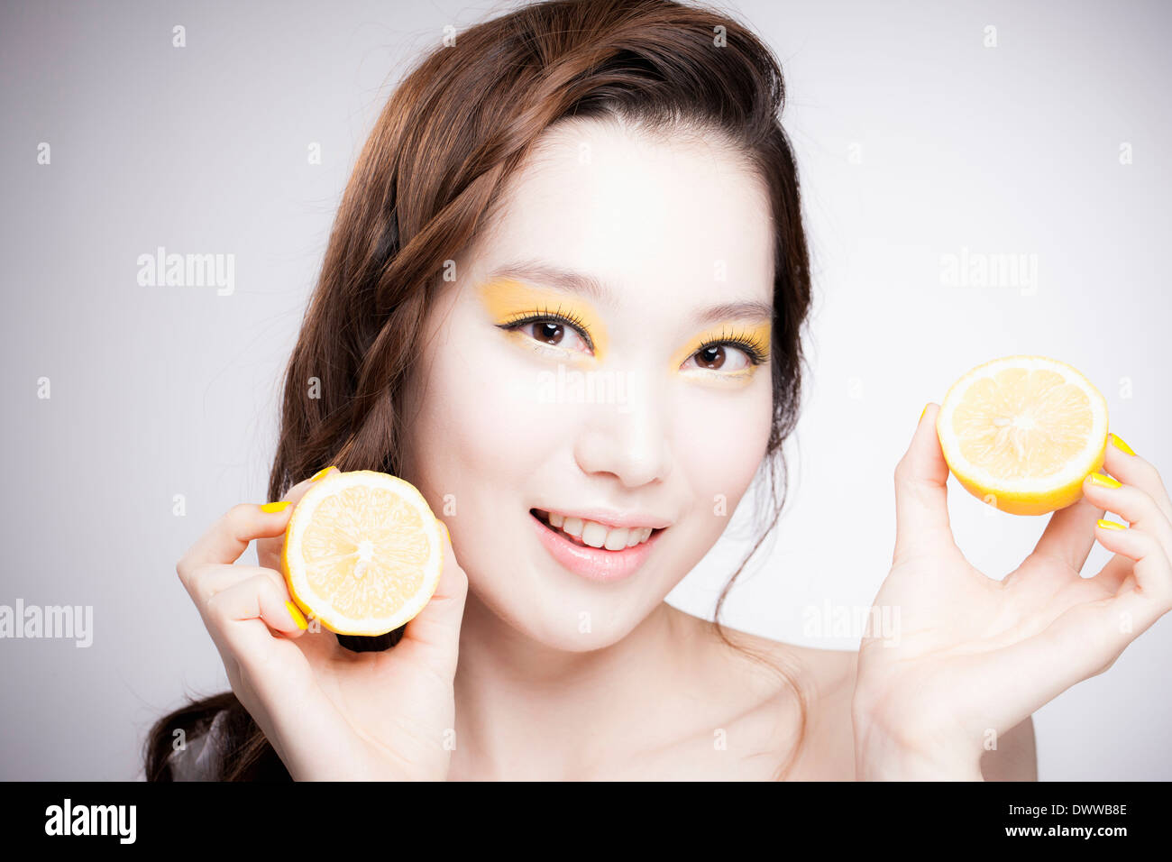 Yellow braids female hi-res stock photography and images - Alamy