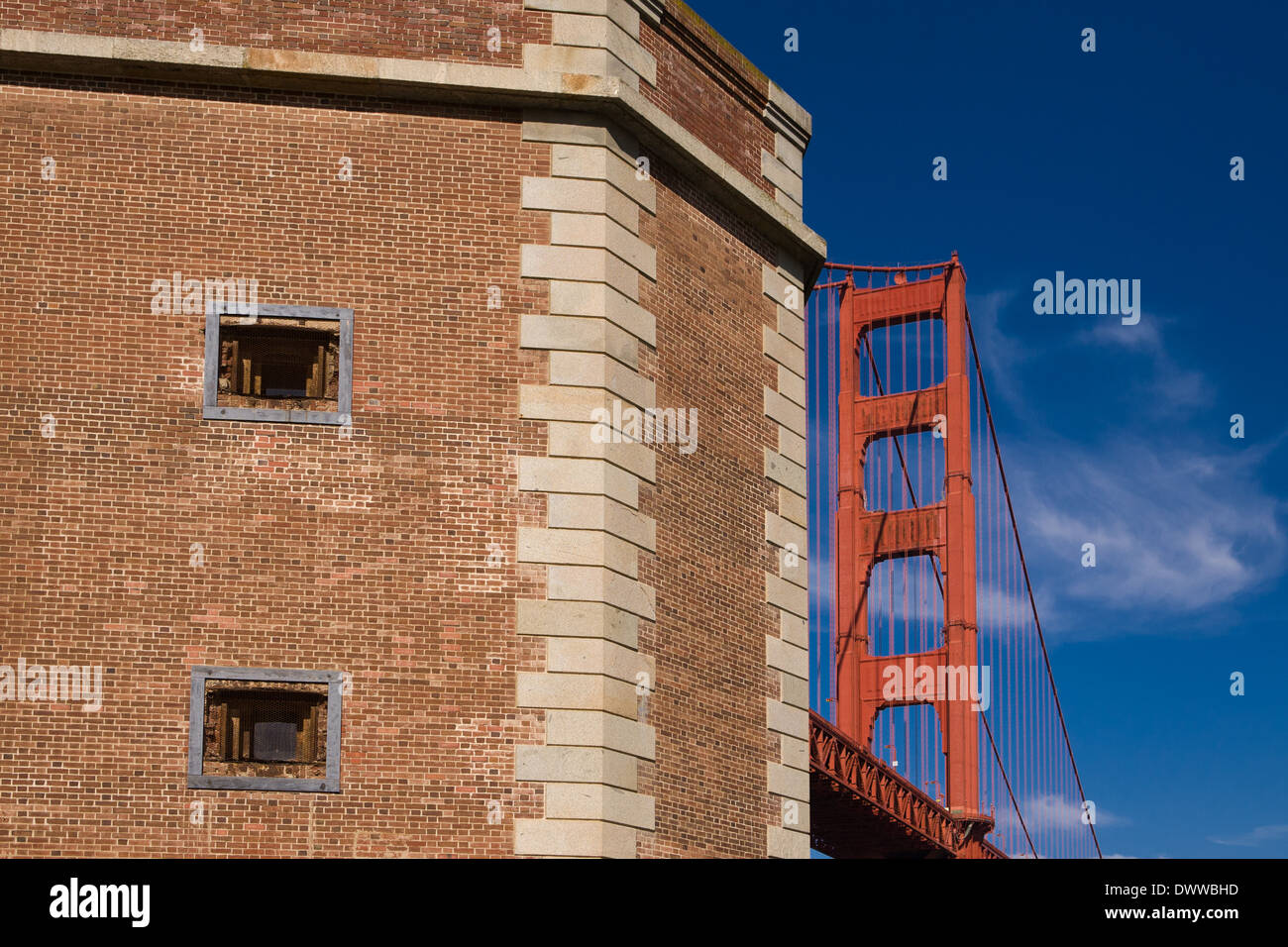 Golden Gate Bridge, Fort Point, San Francisco, California, USA Stock ...