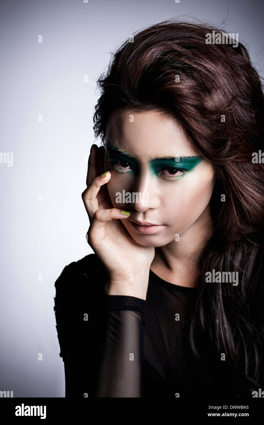 Woman heavy green up hi-res stock photography and images - Alamy