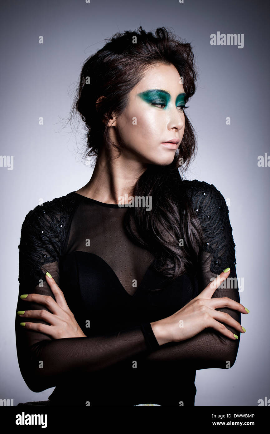 Woman arms up green hi-res stock photography and images - Alamy