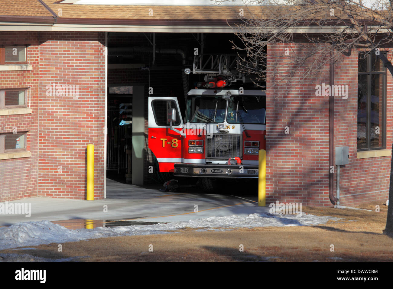 Firetruck in firehouse hi-res stock photography and images - Alamy