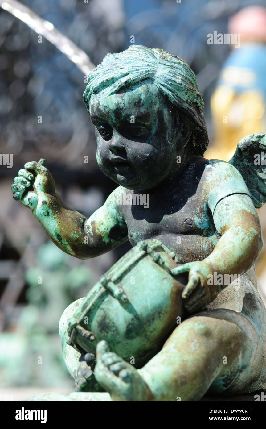 Germany, Bavaria, Nuremberg, Schroner Bruner Fountain Small Figure of ...