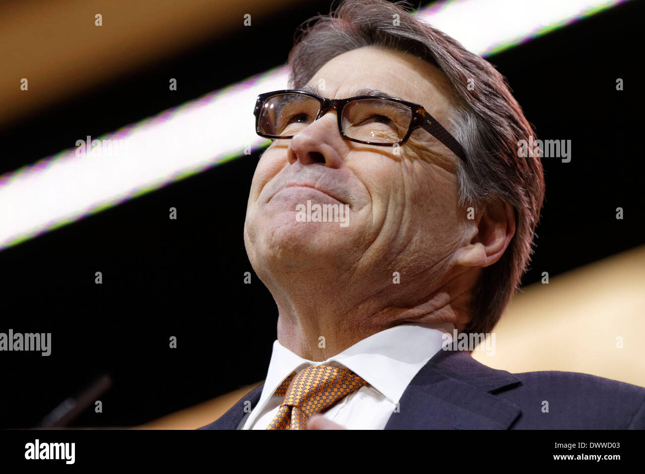 Texas Governor Rick Perry makes a speech at the 2014 CPAC conference in ...