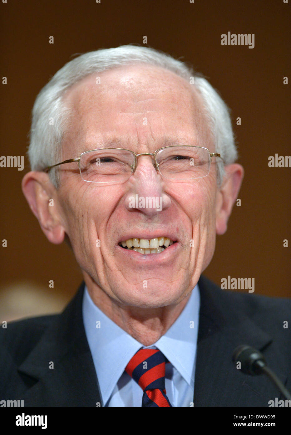 Washington D. C., USA. 13th Mar, 2014. Stanley Fischer testifies during ...