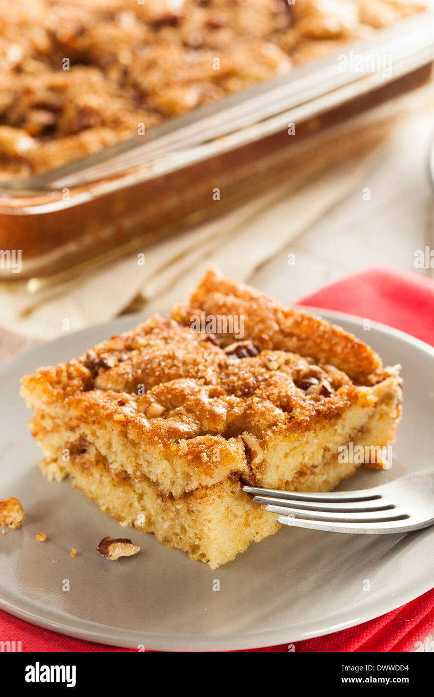 Homemade Coffee Cake with Cinnamon and Nuts Stock Photo - Alamy
