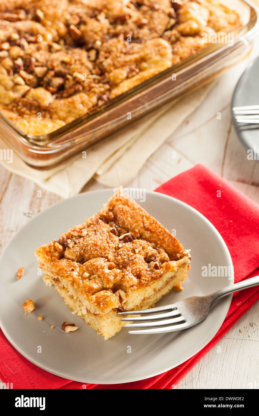 Homemade Coffee Cake with Cinnamon and Nuts Stock Photo - Alamy