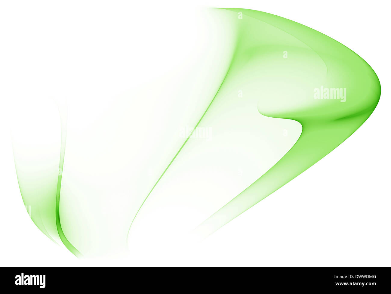 Abstract green fractal translucent shape isolated on white Stock Photo ...