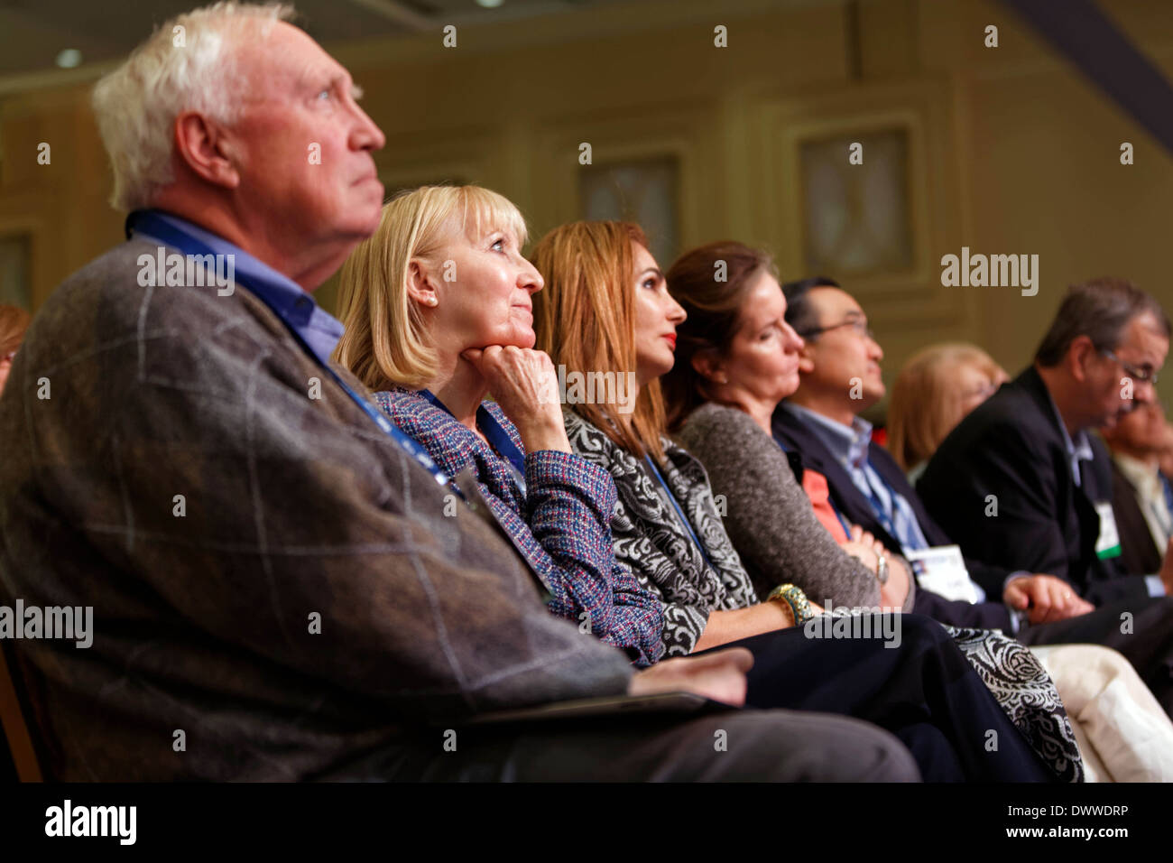 Audience members at the 2014 CPAC conference in National Harbor ...