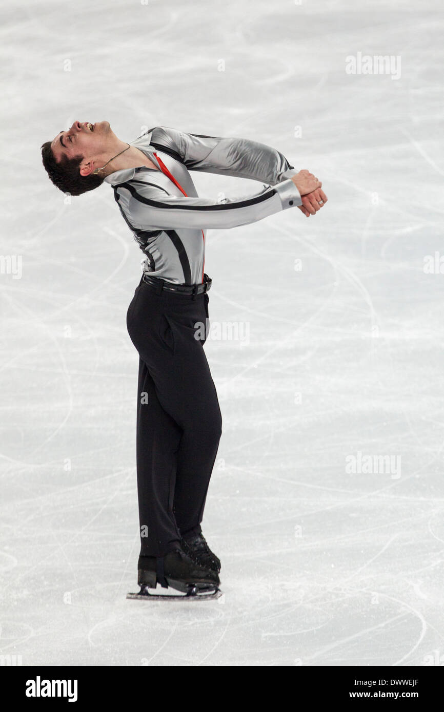 Javier Fernandez (ESP) competing in the Men's Free Skating Figure ...
