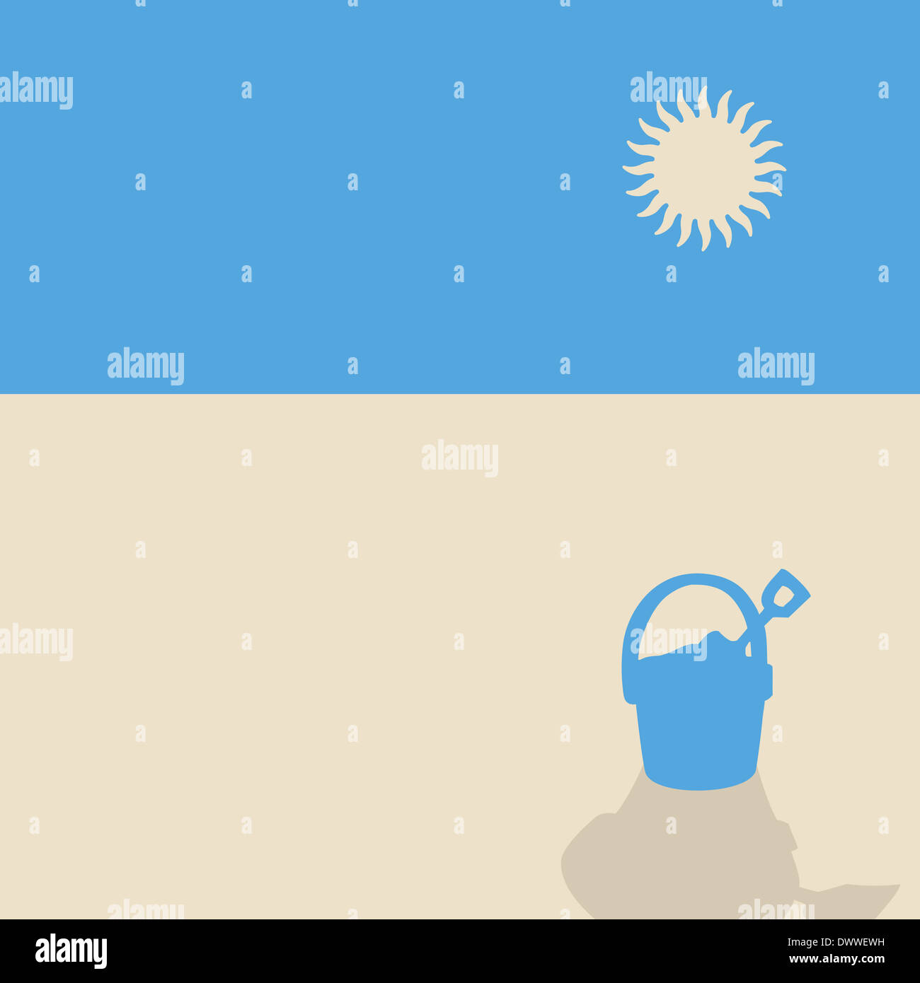 Minimal sand beach landscape Stock Photo - Alamy