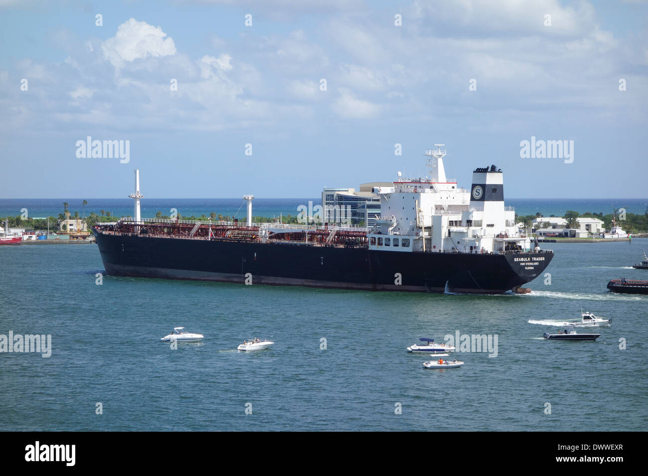Oil chemical tanker mv Seabulk Trader in Ft Lauderdale harbor Florida ...